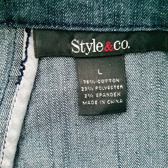 Style & Co. | Jackets & Coats | Style Co Cropped Denim Jacket | Poshmark